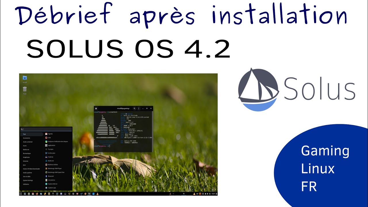 Solus os 4.2 - Premiers contacts après installation - YouTube