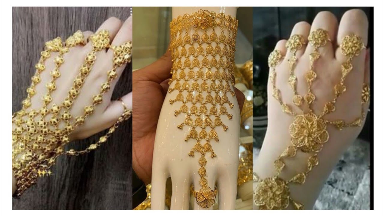 Gold RINGS CHAIN BRACELET Designs With Weight | PANJANGLA | #goldring # ...