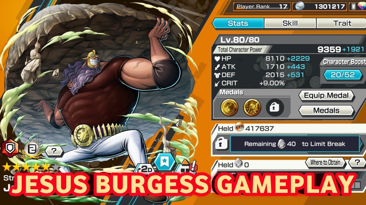 NEW JESUS BURGESS GAMEPLAY | ONE PIECE BOUNTY RUSH - YouTube