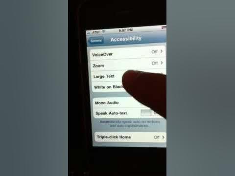 How to make Text larger on iPhone 3gs and iPhone 4 - YouTube