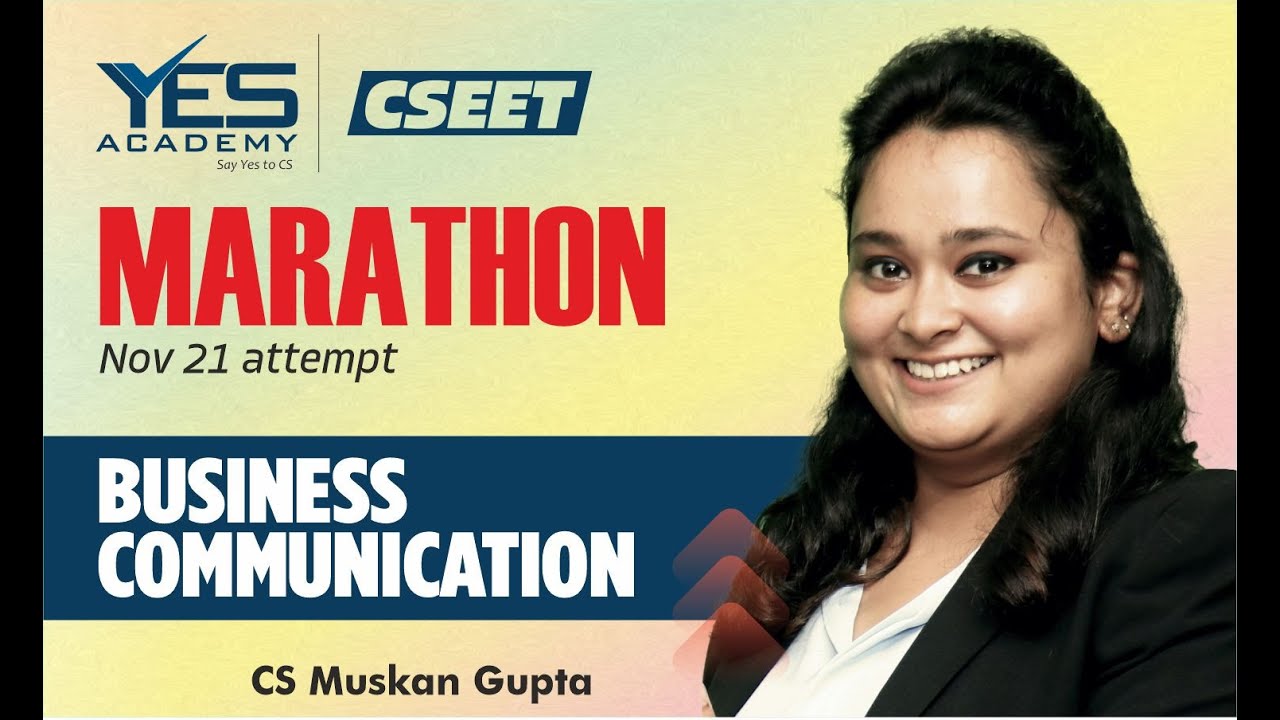 CSEET Business Communication MARATHON November 21 | CS Muskan Gupta ...