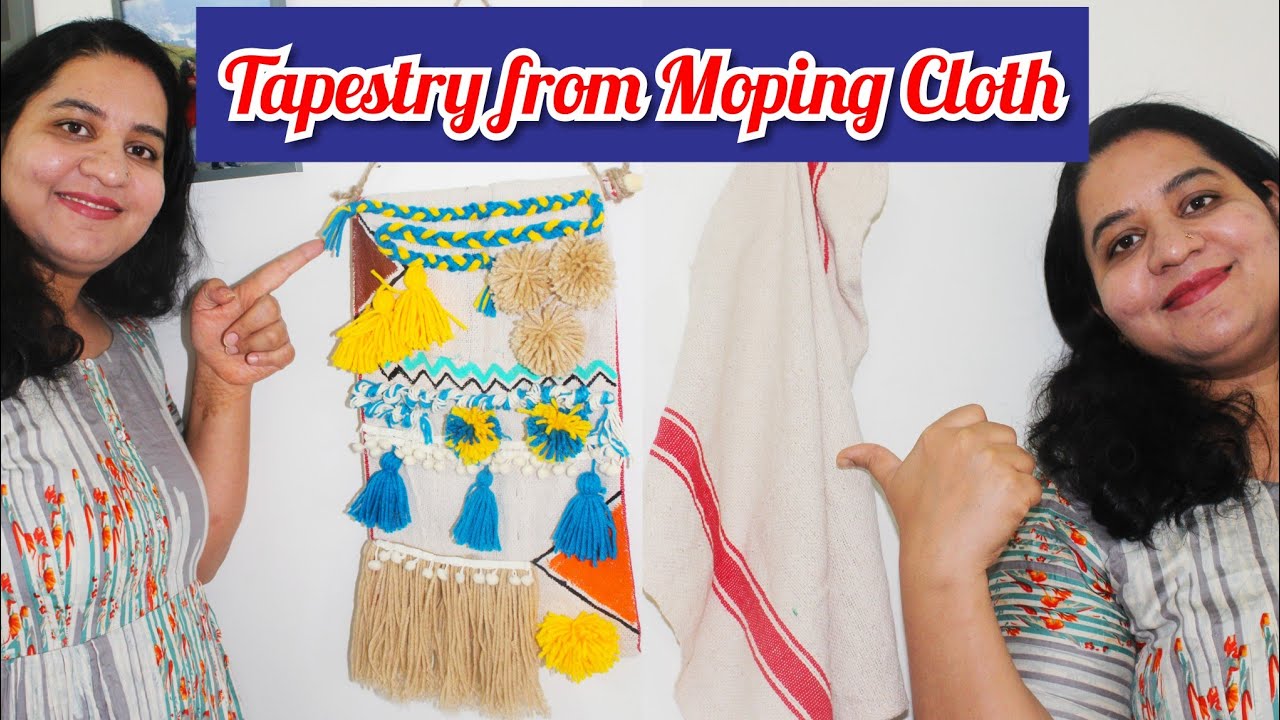 Wall Tapestry Diy/Home Decoration Ideas/Tapestry from Moping Cloth/Easy ...