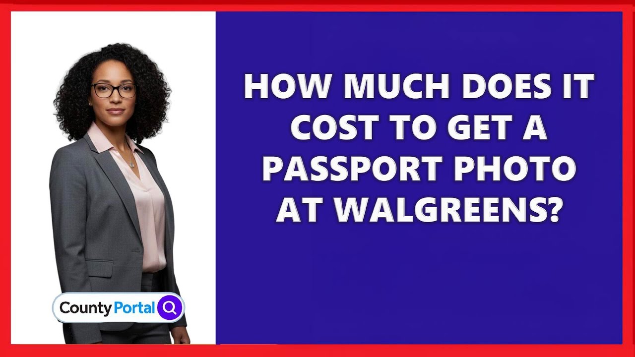 How Much Does It Cost To Get A Passport Photo At Walgreens? - YouTube
