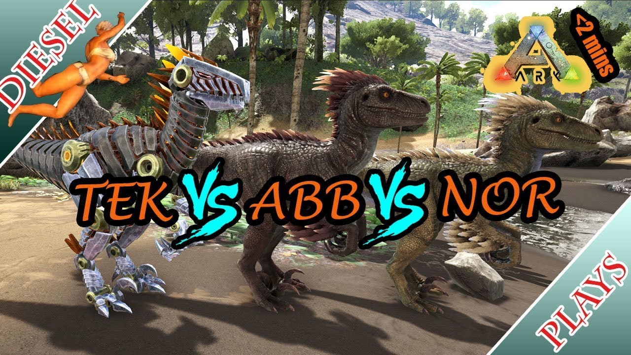ARK 2 MINUTE TIPS - Tek Raptor vs Aberration Raptor vs Raptor - YouTube