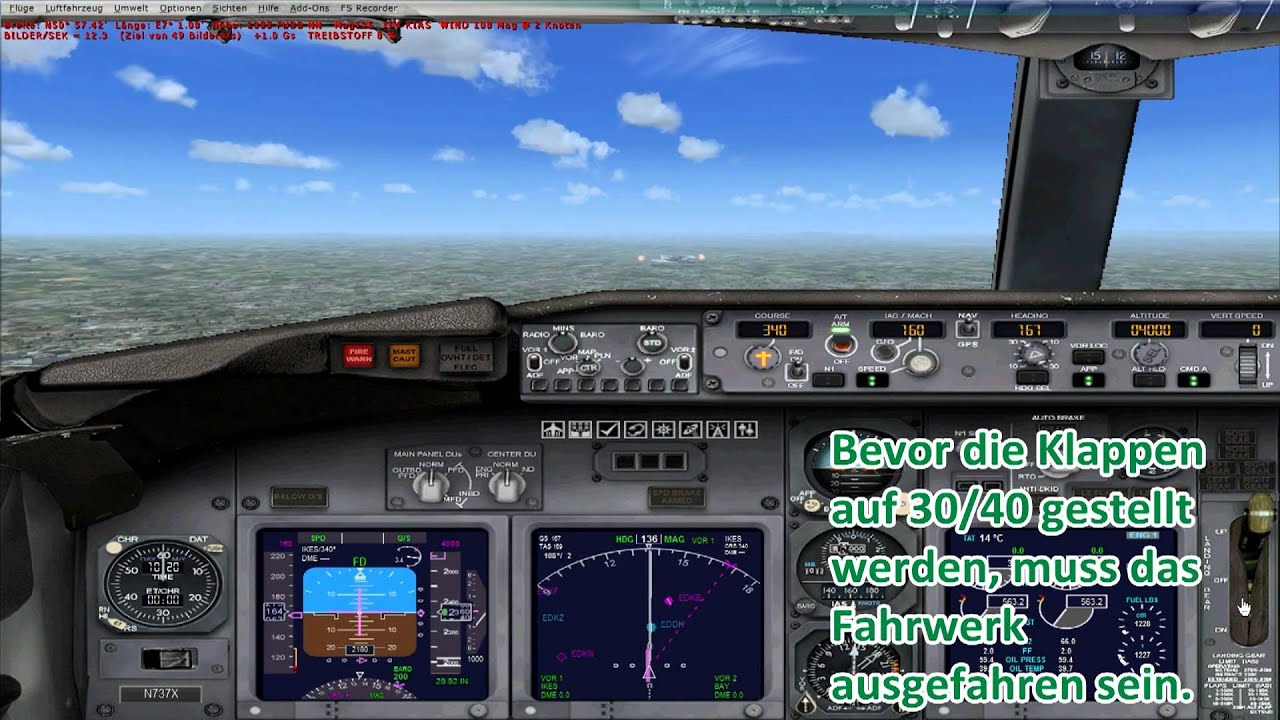 FSX - ILS / AUTOLAND TUTORIAL GERMAN (deutsch) - Landing 737 Cologne/Bonn - YouTube