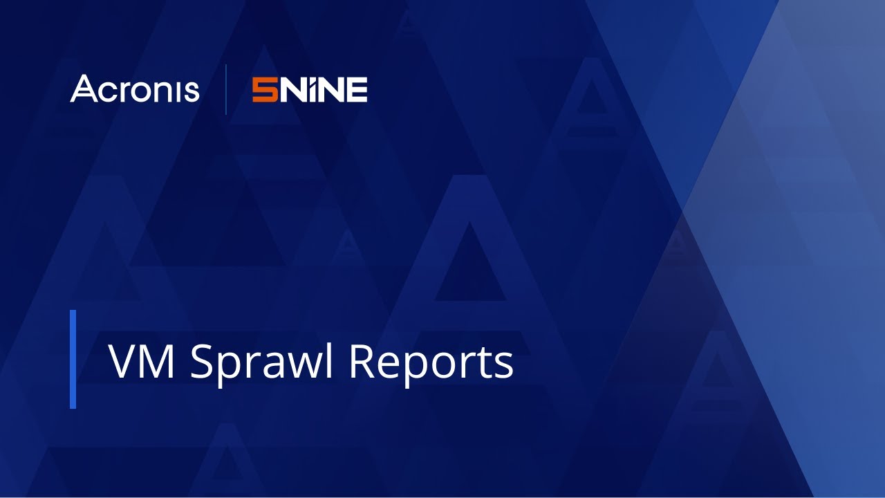 VM Sprawl Reports - YouTube