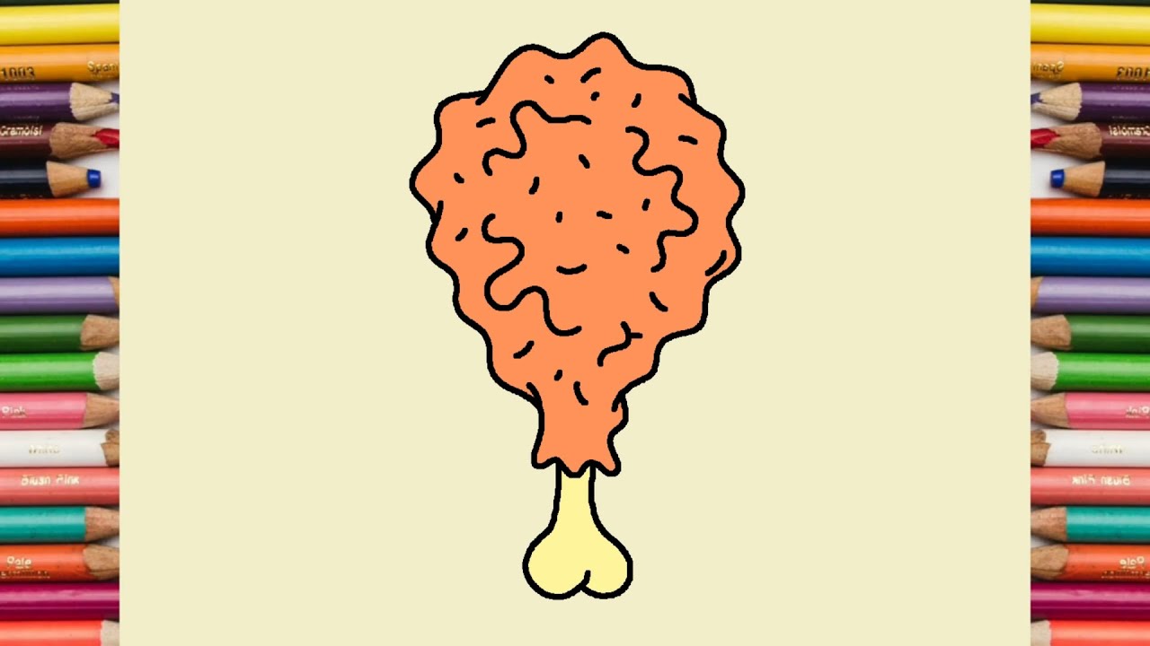 How to Draw Fried Chicken | Draw Fried Chicken - YouTube