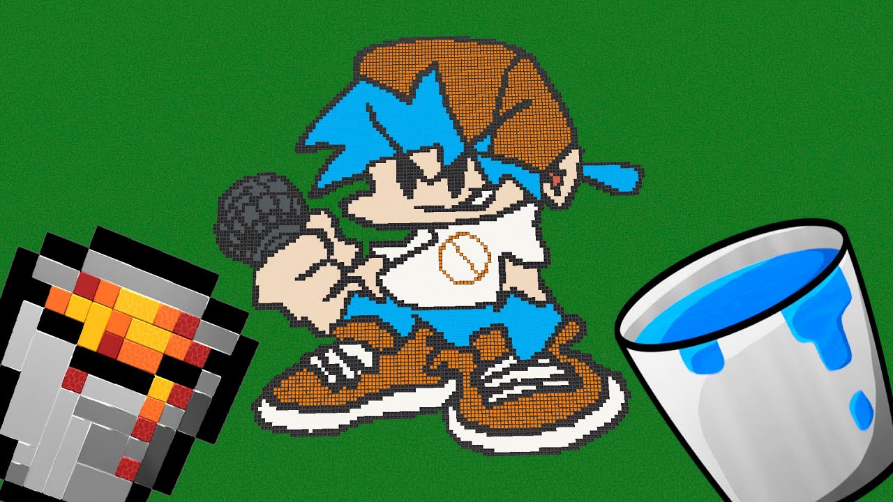 How to Draw in Minecraft? | Pixel Art | FNF Boyfriend - YouTube