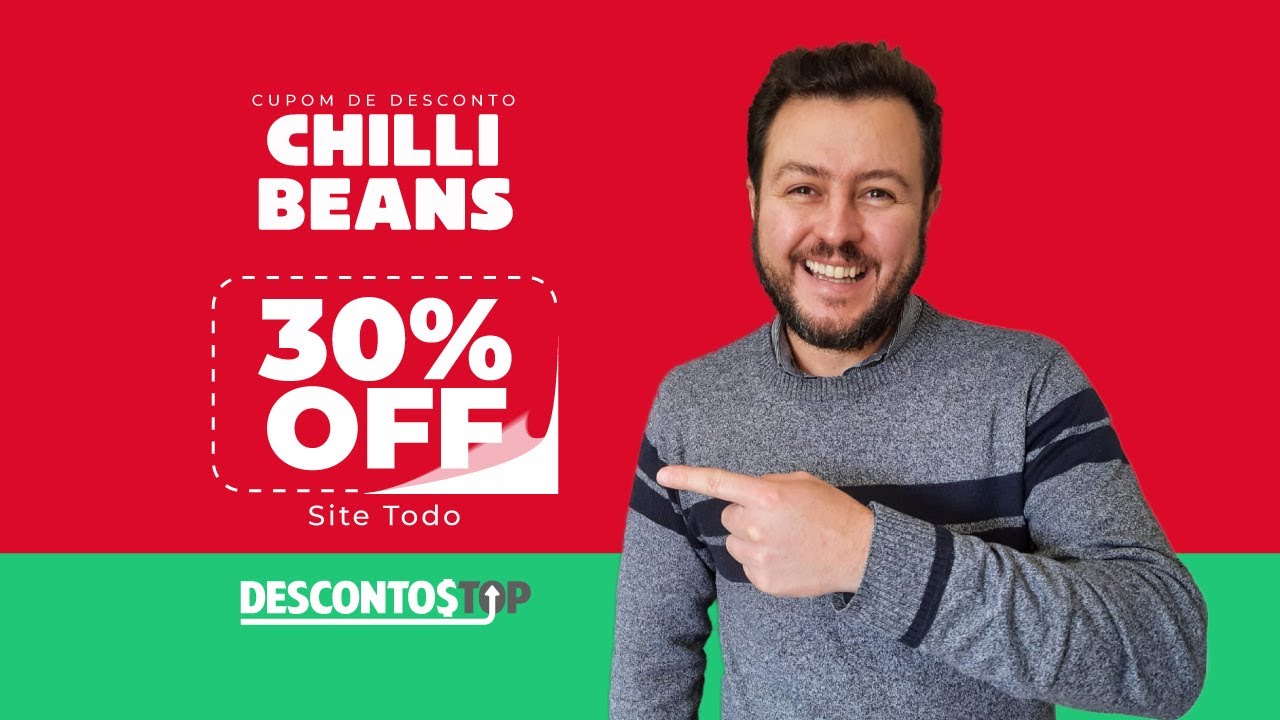 CUPOM DE DESCONTO CHILLI BEANS SETEMBRO 2022 😎 30% OFF NO SITE TODO - YouTube