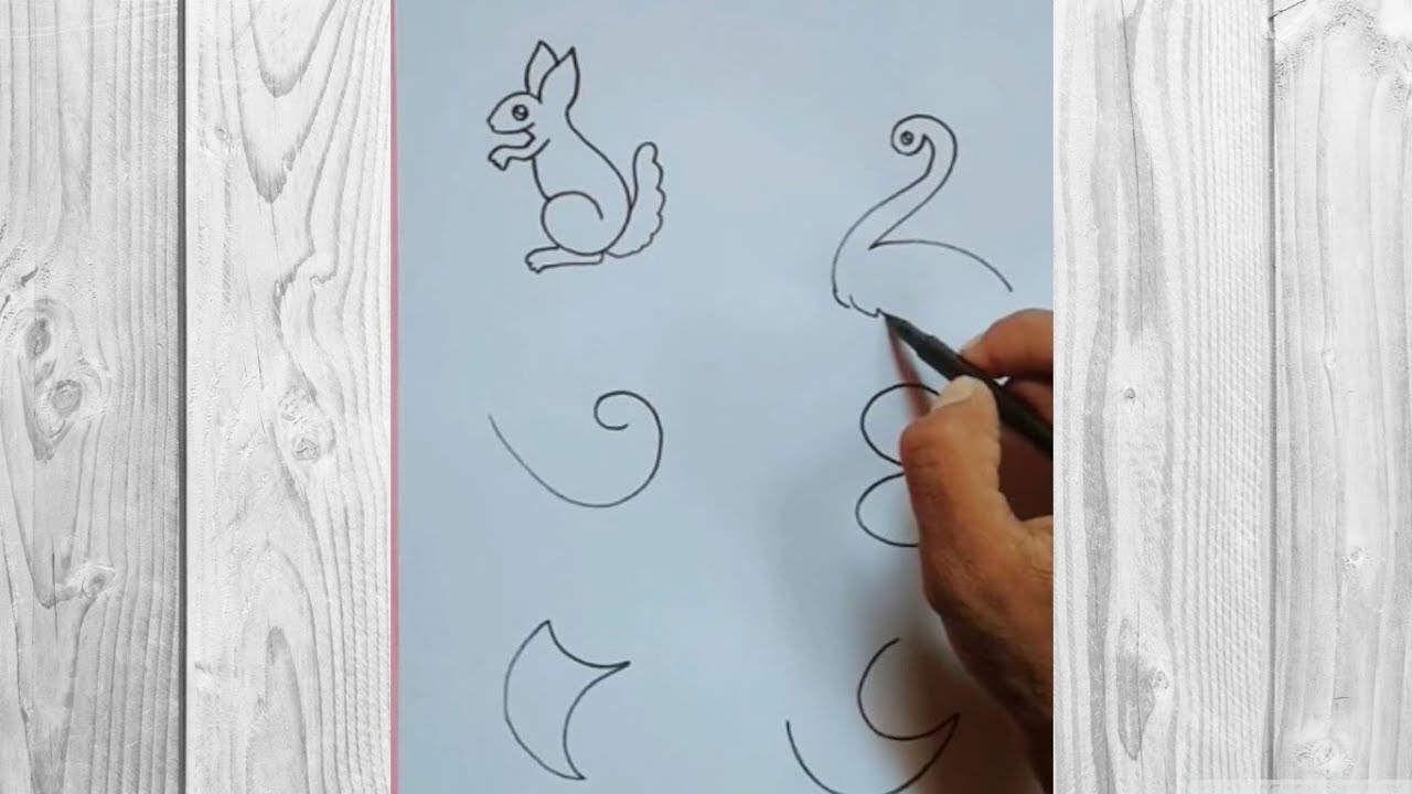 Drawing from Number....Turn Number 1 to 6 into Different type drawing ...