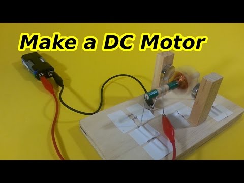DC Motor with Brushes and Commutator, Easy