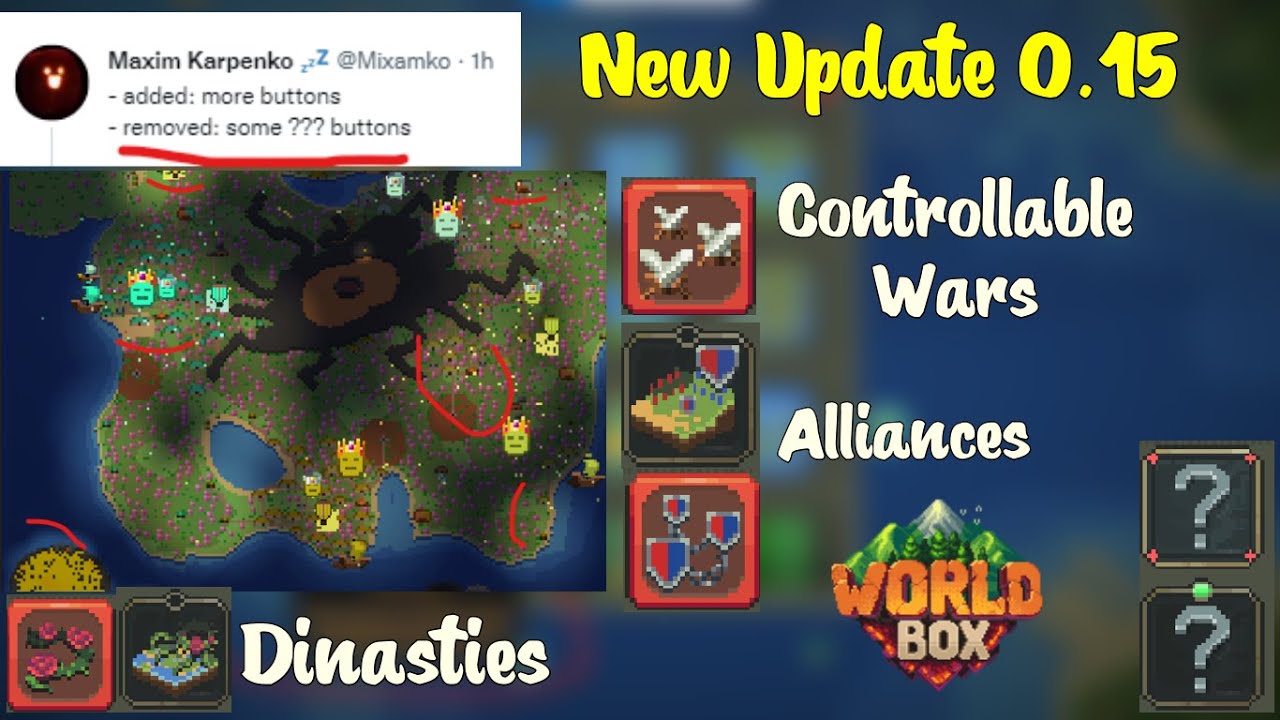 New WorldBox Update 0.15, Alliances, Bloodlines, Day, Night, Choose ...