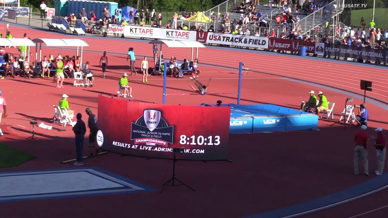 USATF 2017 Junior Olympic National Championships Girls 11 12 High Jump ...