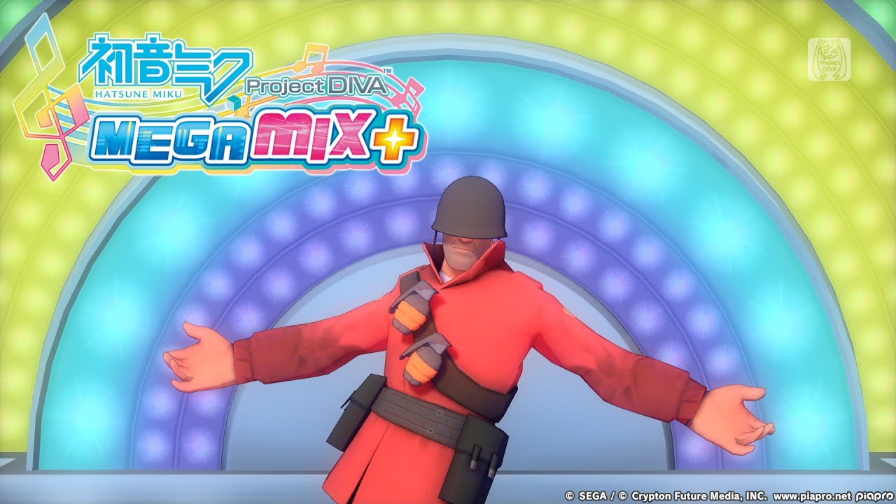 【初音ミク Project DIVA Mega Mix +】Melt feat. The Soldier (TF2 AI Cover ...