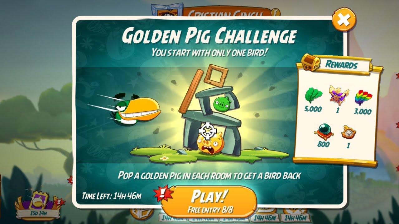 Angry Birds 2 - Golden Pig Challenge (Hal) - YouTube