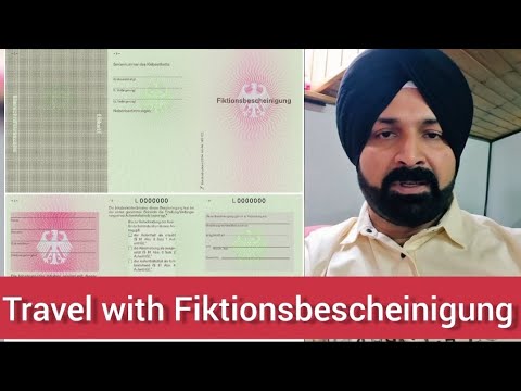 Travel With Fiktionsbescheinigung / Certificate of Fiction || All ...