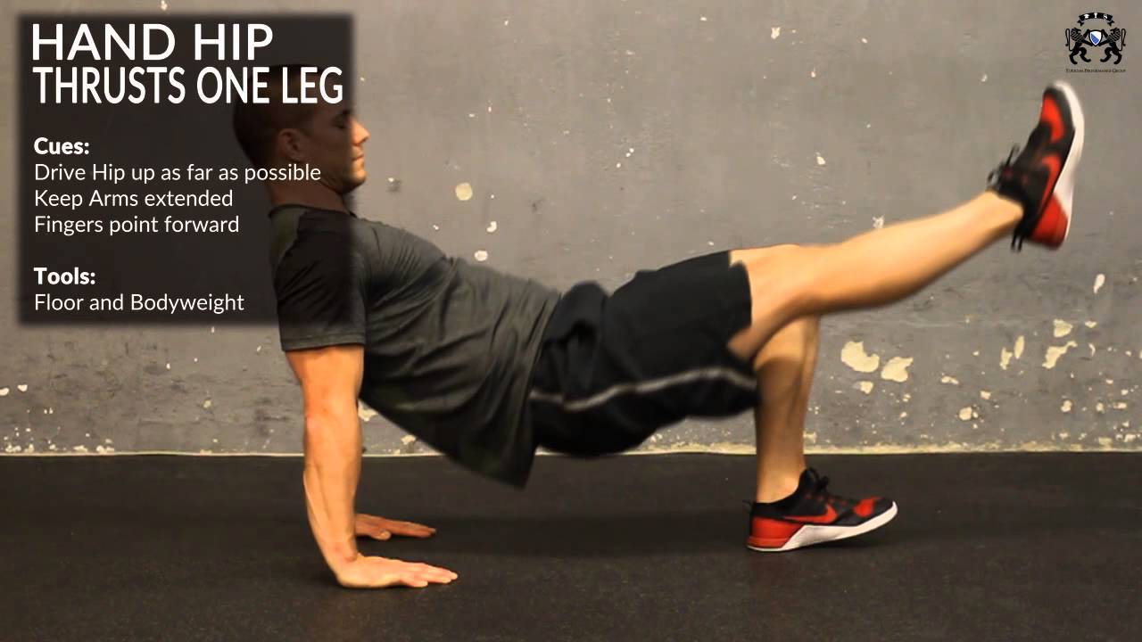 Hand Hip Thrusts one Leg / PP_D_0007 - YouTube