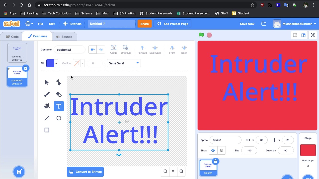 Sibling Alarm on Scratch - YouTube