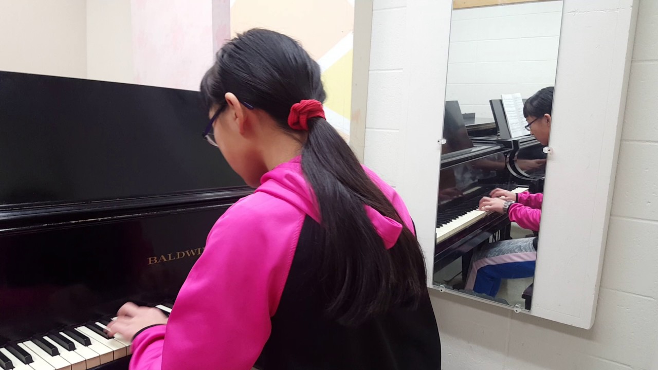 Jessica Jiang, 12 year old, rehearsed playing Mozart piano concerto No ...