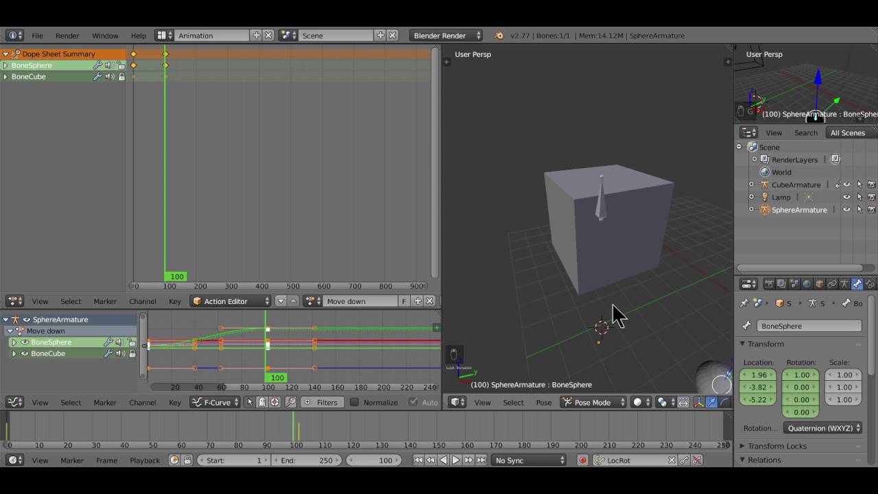 (NO SOUND) Blender animation and armatures actions fighting - YouTube