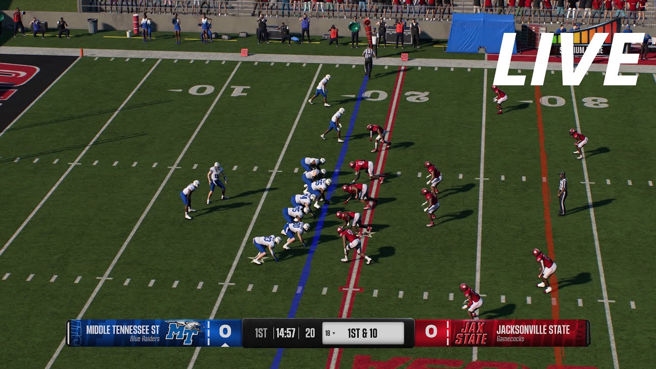 NCAAF LIVE🔴Middle Tennessee St.vs.Jacksonville St. College Football ...