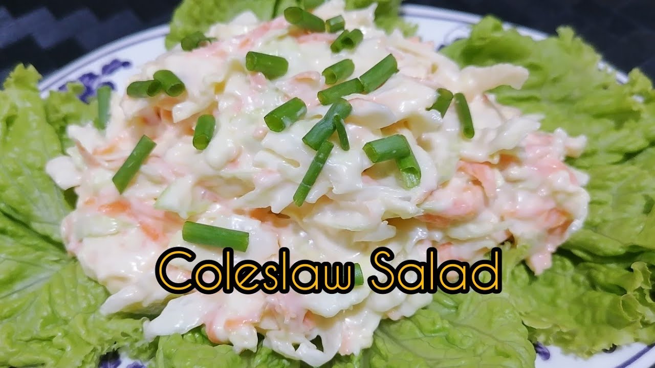 Basic and Easy Coleslaw Salad - YouTube