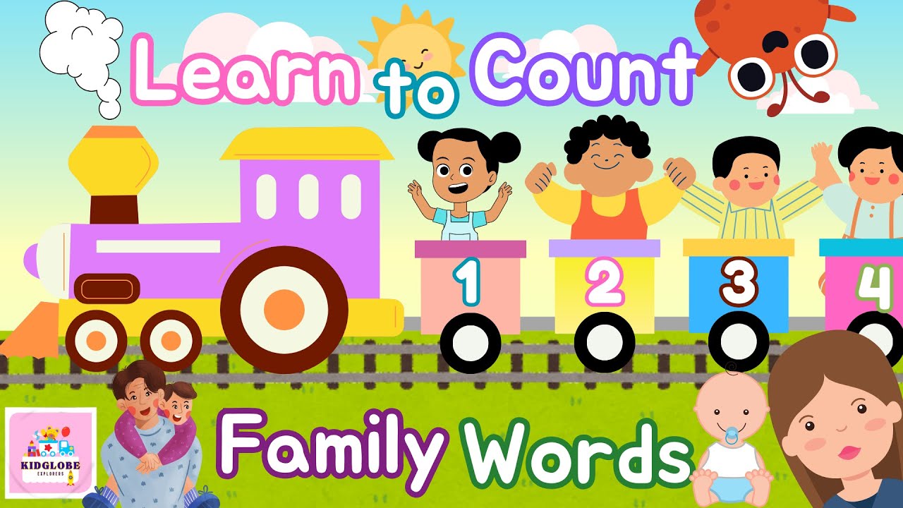 Learn to Count | Family Words for Kids | Easy English Vocabulary for ...