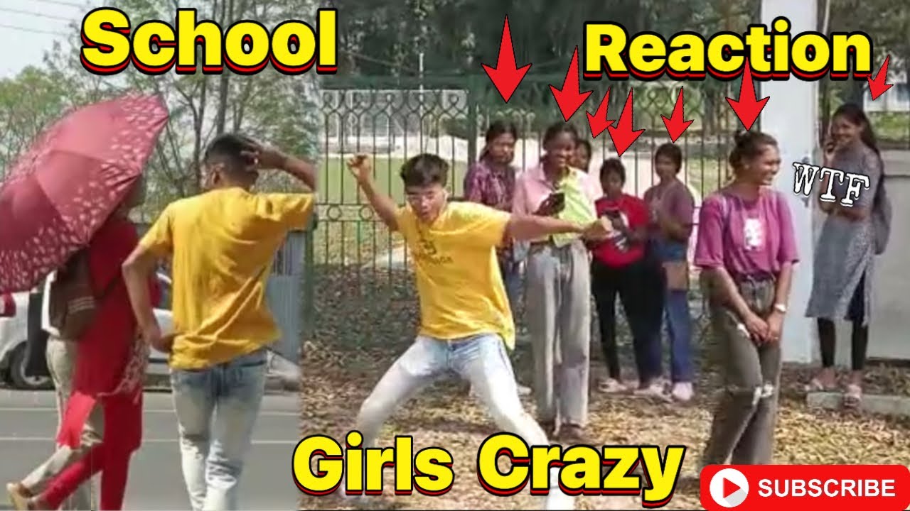 Funny video 🤪😂crazy reaction with school girl’s 🤣😂 - YouTube