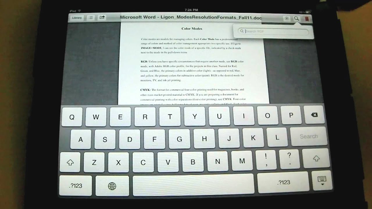 Opening a PDF in iBooks - An iPad Mini Tutorial - YouTube