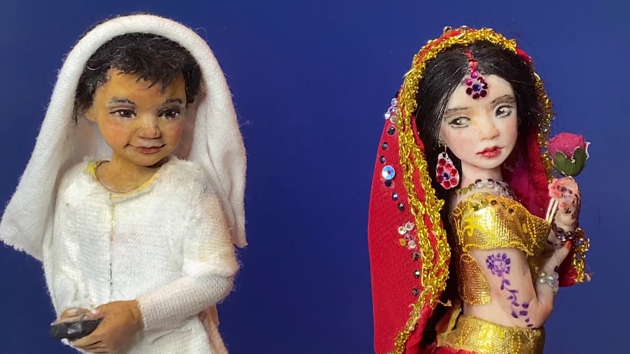 "Rashid und Indira"- Artist Helga Riedl,- Höhe ca 15 cm - YouTube