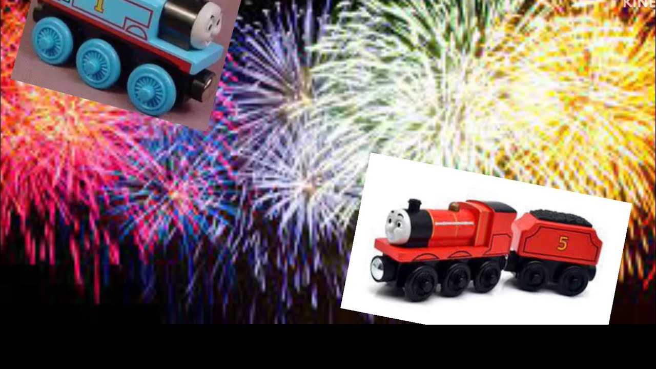 Thomas & Friends Thomas,James and the Fireworks wooden railway (remake ...