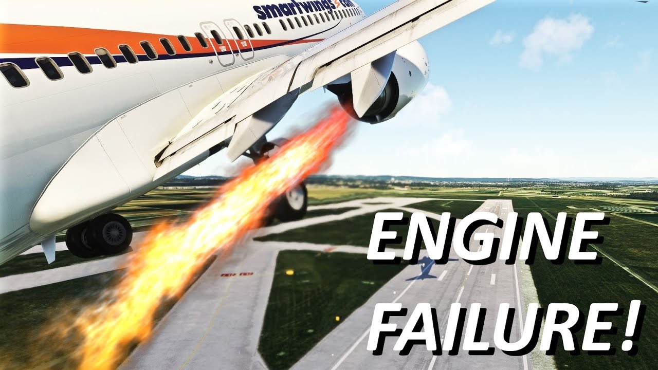 MSFS: ENGINE FAILURE after takeoff - PMDG 737 - EMERGENCY LANDING ...