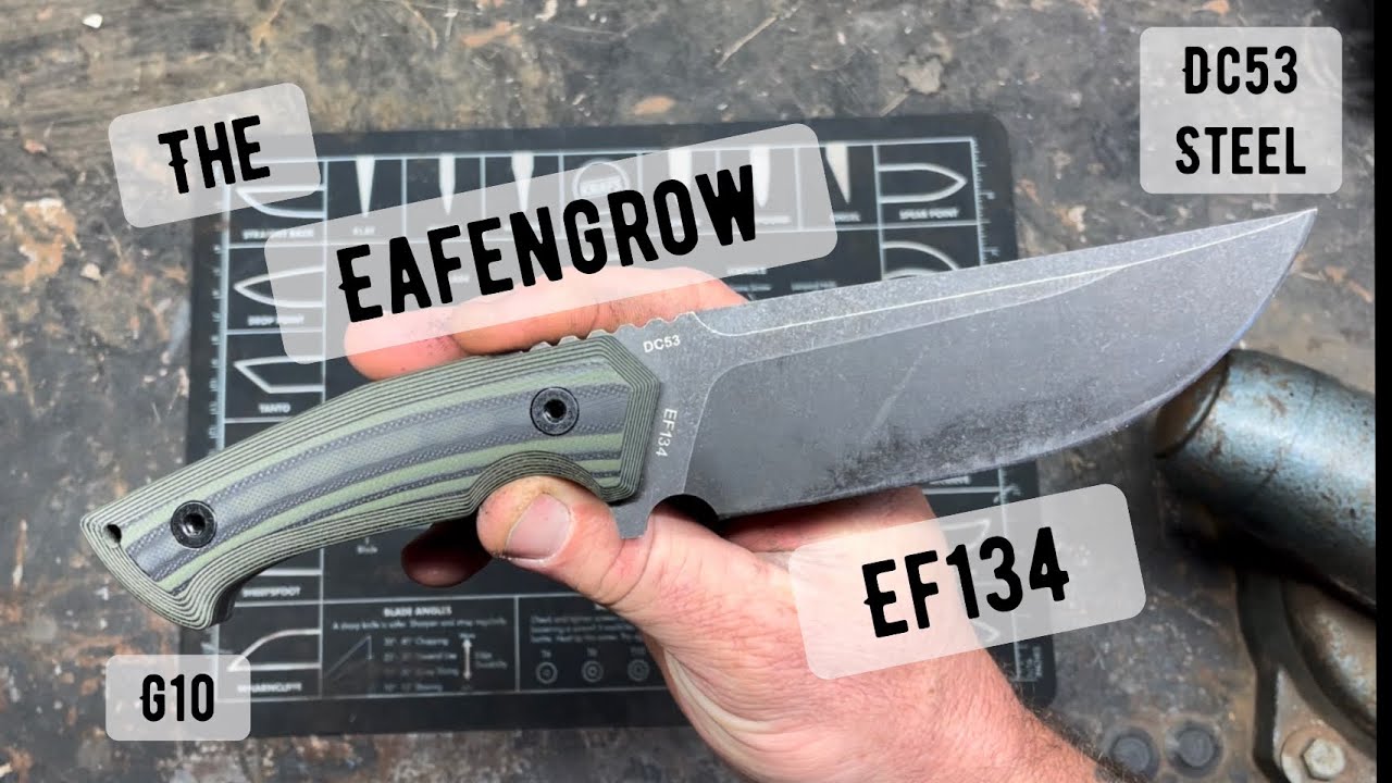 The Eafengrow EF134 fixed blade knife… pretty awesome - YouTube