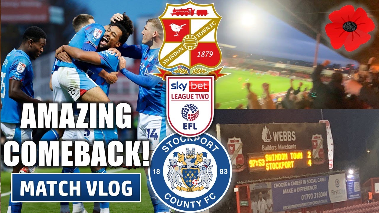 CRAZY COMEBACK CONTINUES 13 MATCH RUN! | Swindon Town vs Stockport ...