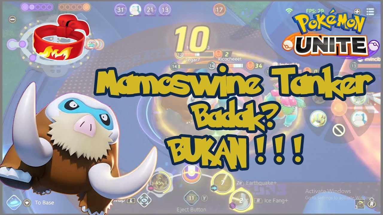 Mamoswine Tanker Badak? BUKAN!! Tanker GAJAH !! | Pokemon Unite ...