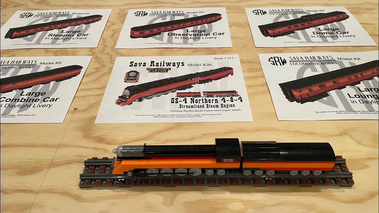 LEGO Trains - GS-4 Northern And Daylight Train Car Instructions From ...