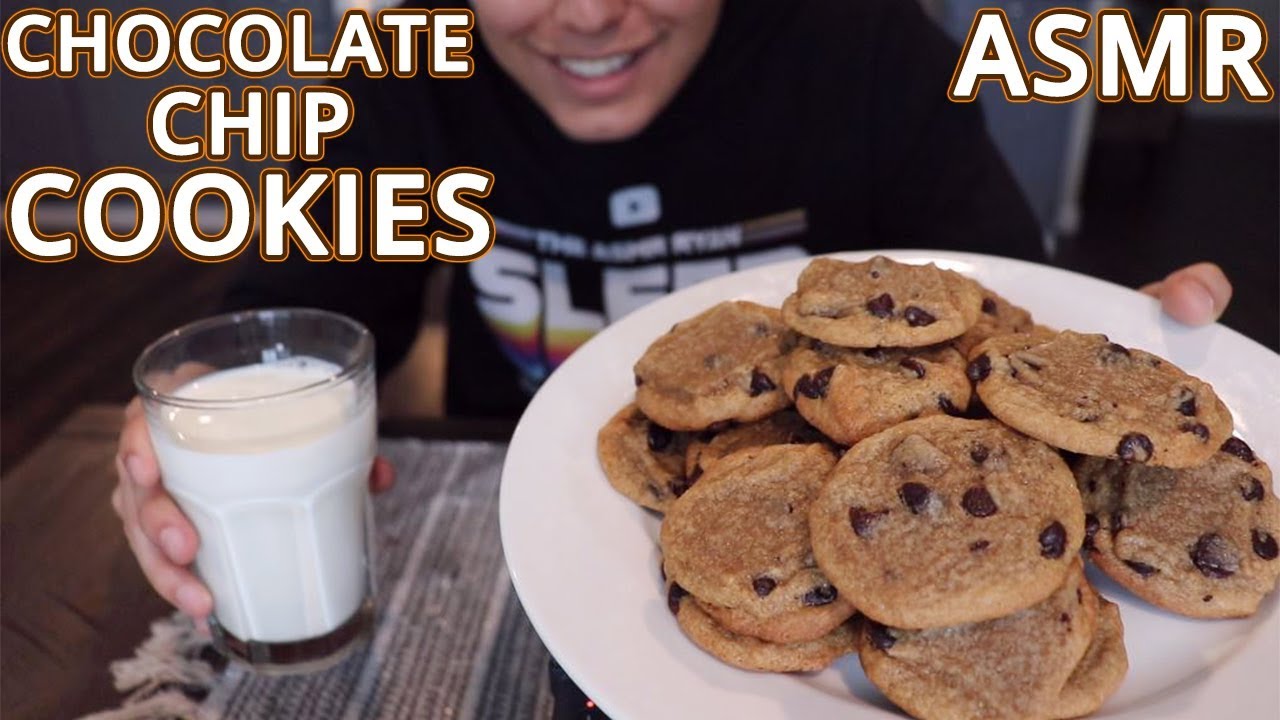 Eating Chocolate Chip Cookies! [ASMR] - YouTube