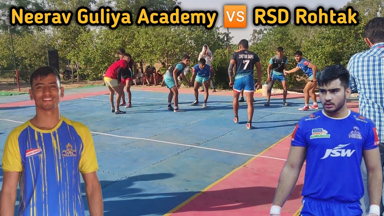 Neerav Guliya academy vs RSD Rohtak kabaddi match at Rithal - YouTube