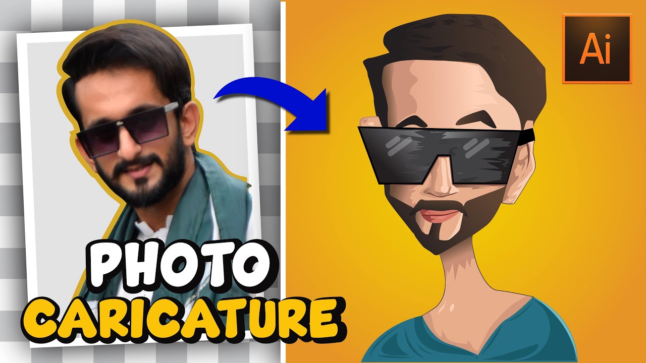 Cartoon yourself in easy steps | Adobe Illustrator Tutorial - YouTube