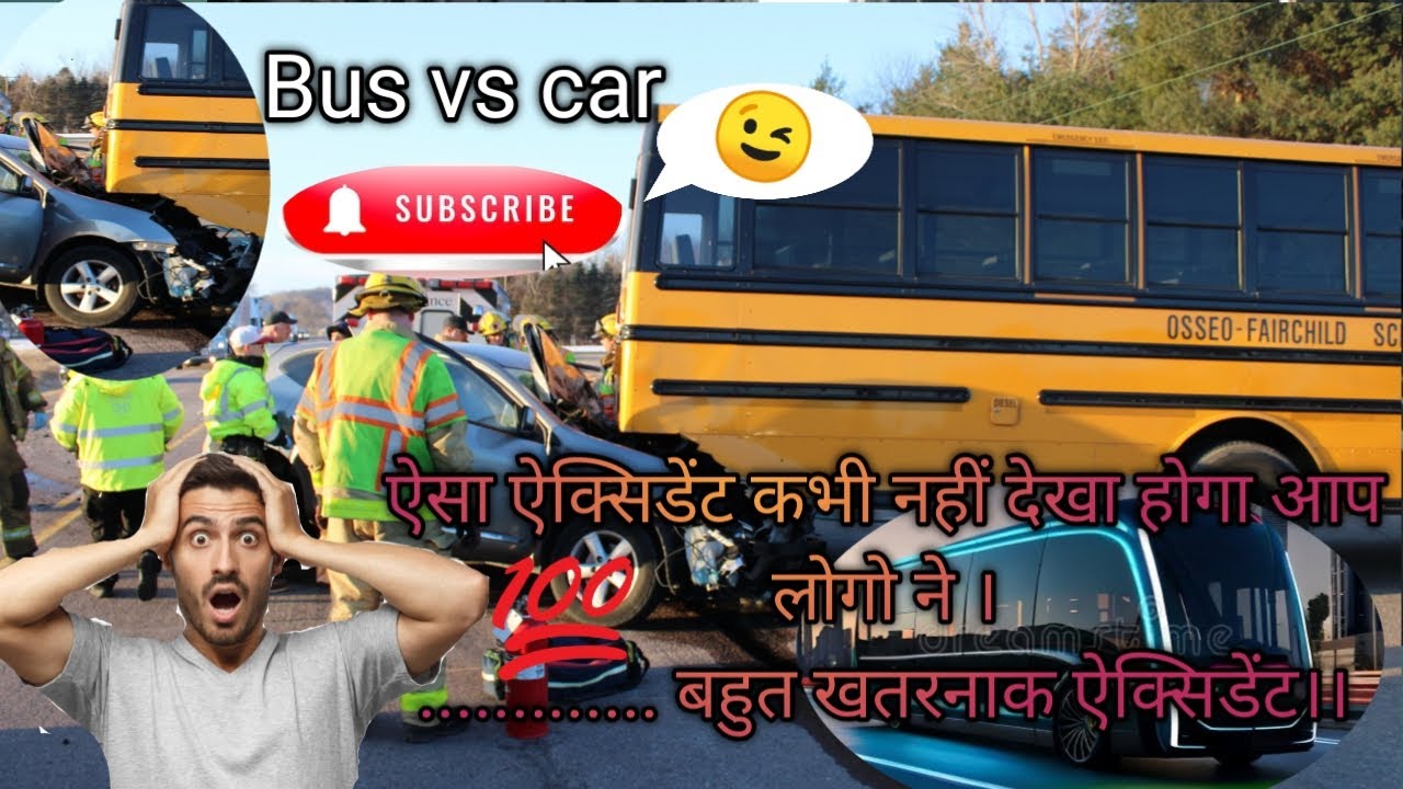 Bus vs car 🚗 dangerous scene accident आज तक नहीं देखे होगे।game name ...
