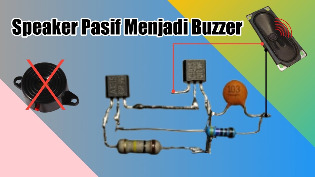Cara membuat buzzer dari speaker pasif bekas tv tabung || Alarm circuit ...