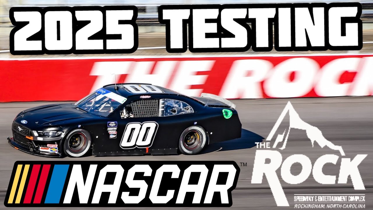 NASCAR 2025 ROCKINGHAM TESTING - YouTube