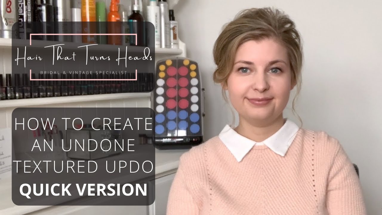 How to create an undone textured updo. - YouTube
