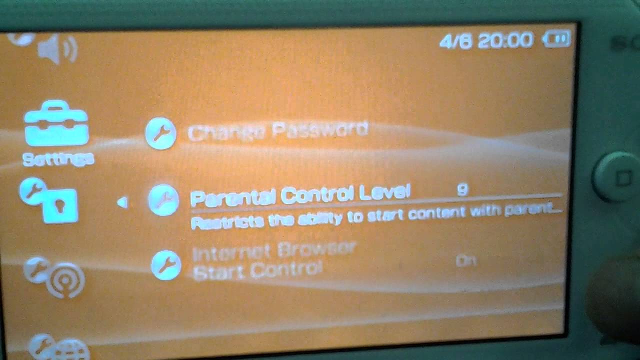 How to put a password on your psp's internet brows - YouTube