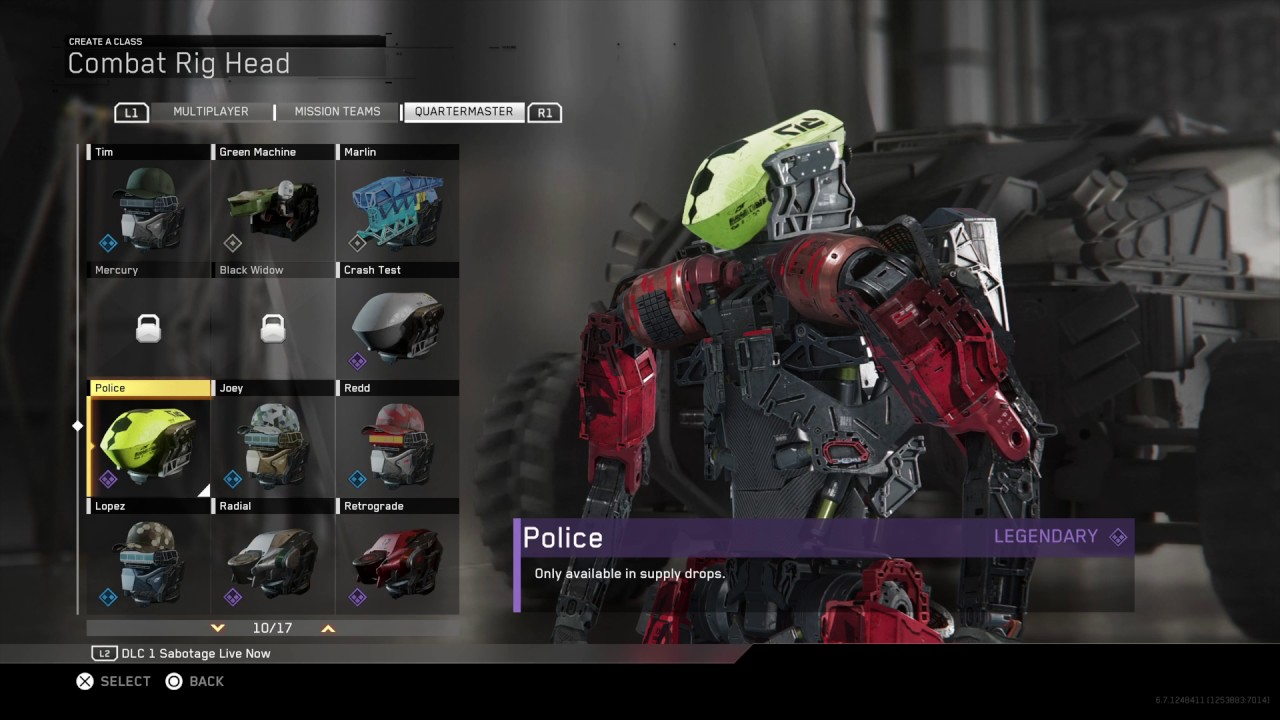 Infinite Warfare: Synaptic Police Combat Rig Head - YouTube