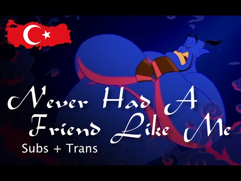 Aladdin - Never Had A Friend Like Me - Turkish (Subs + Trans) HD