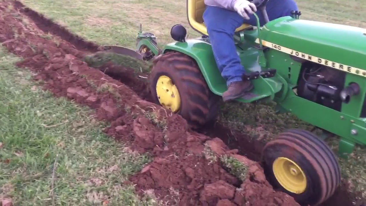 John Deere 140 Garden Plowing - YouTube
