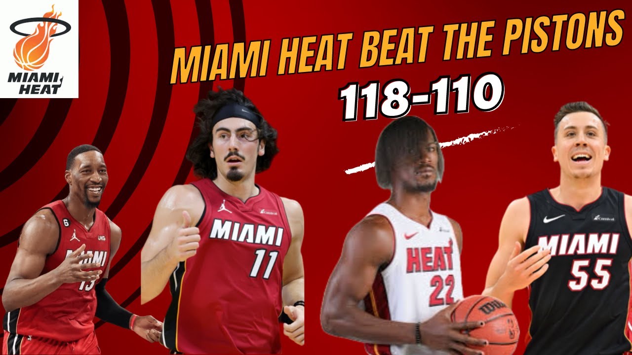 Detroit Pistons at Miami Heat Postgame Show | Heat win, Jimmy Butler ...