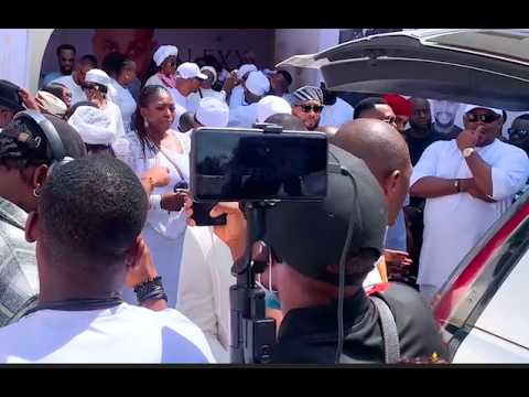 Tears Flow as Family and Friends Witness the Arrival of Alex Ekubo's Casket