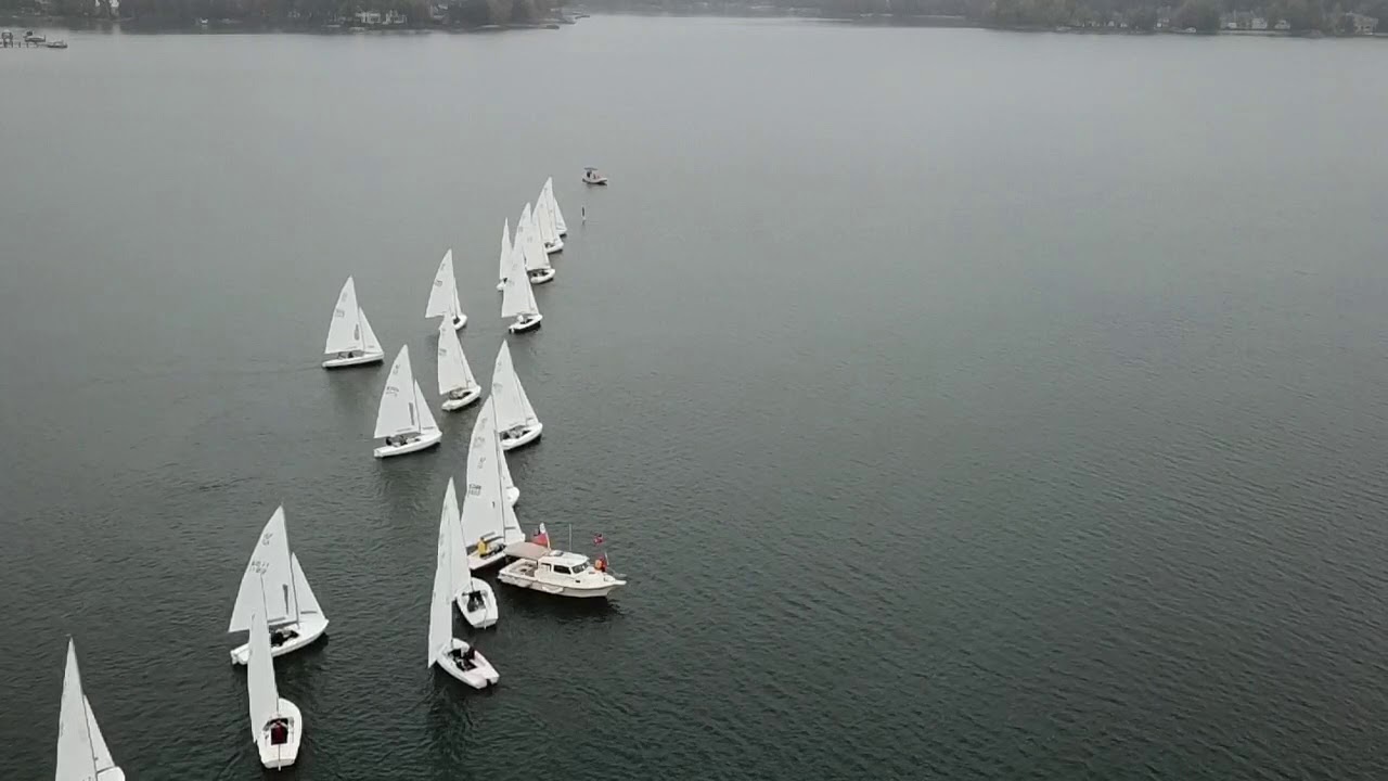 Flying Scot - Start of 5th Race - Fall 48 Regatta 2017 - YouTube